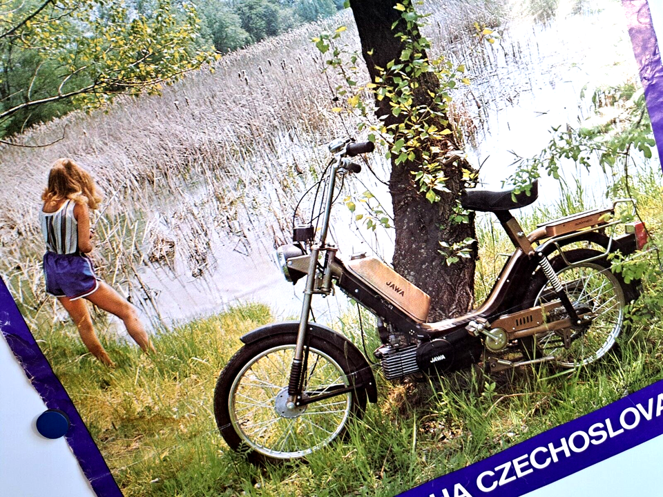 BIG Promo Poster /Avtoexport USSR/ moped JAVA 210 /MOTOKOV PRAHA ...