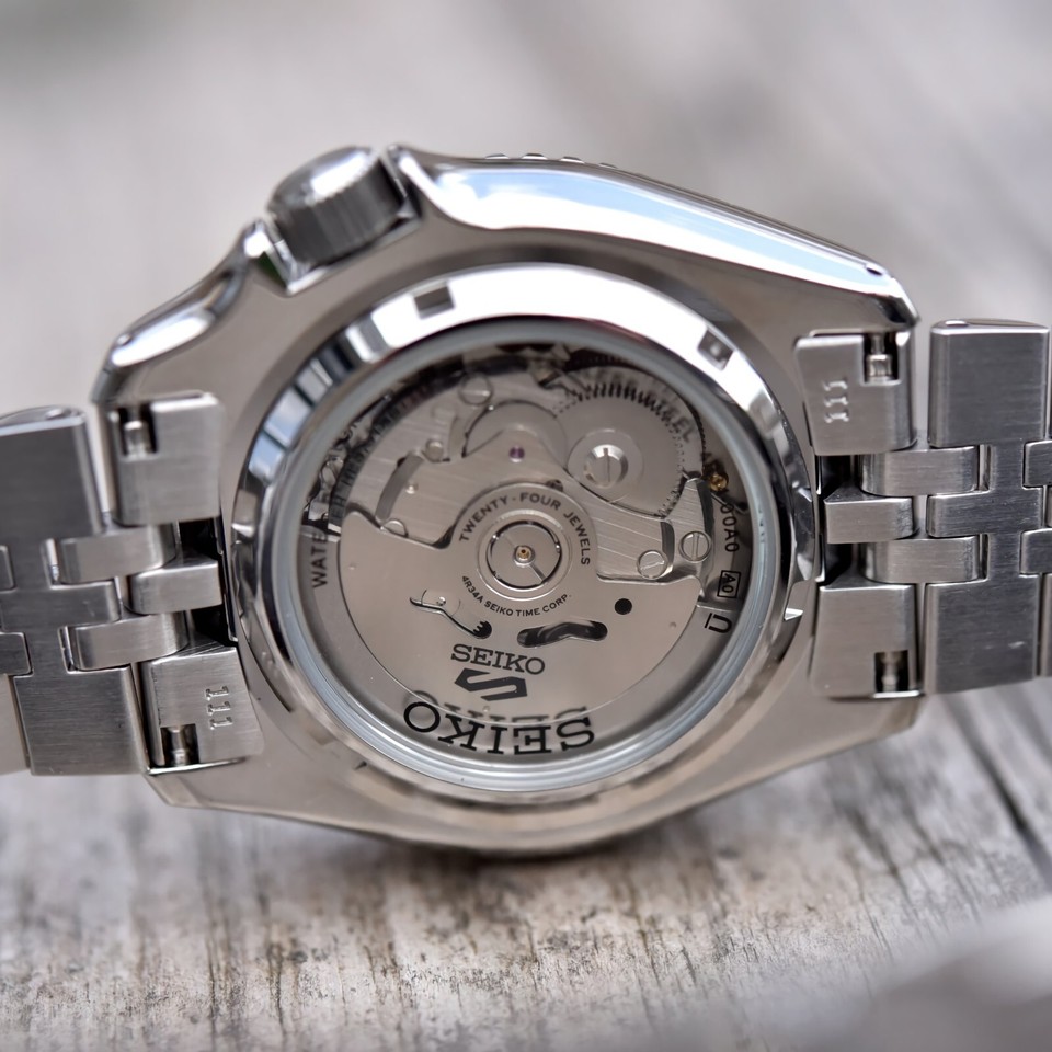 Seiko 5 Sports Stainless Steel 42.5 MM GMT Automatic Blue Dial Watch ...