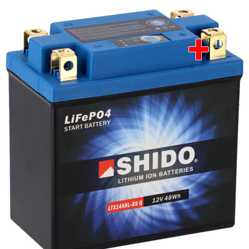 Batterie für Norton Commando 850 Interstate 1976 Shido Lithium YTX14AHL ...