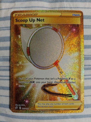 Scoop Up Net 207/192 Rebel Clash NM Full Art Gold Secret Rare Pokemon ...