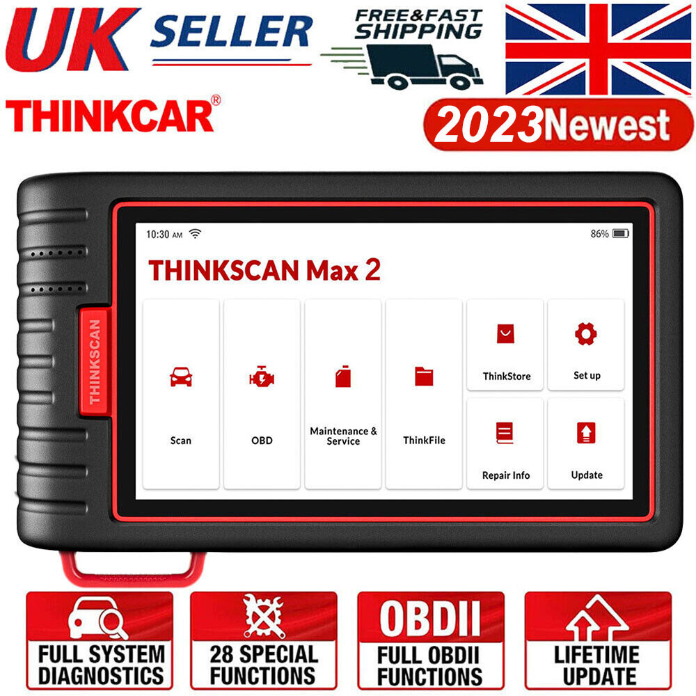 THINKCAR Thinktool ThinkScan Max 2 Full system Car Diagnostic Tool OBD2 ...