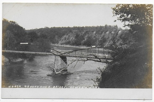 (7237) Photo Postcard - The North Neosho River Bridge at Oswego Kansas ...