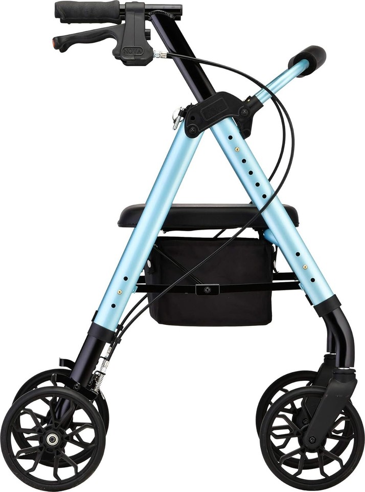 NOVA STAR 8 Rollator Walker w/Perfect Fit System Ltweight Folding ...