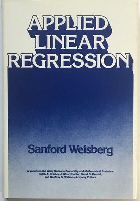 Applied Linear Regression by Sanford Weisberg 1980 Mathematics Textbook ...