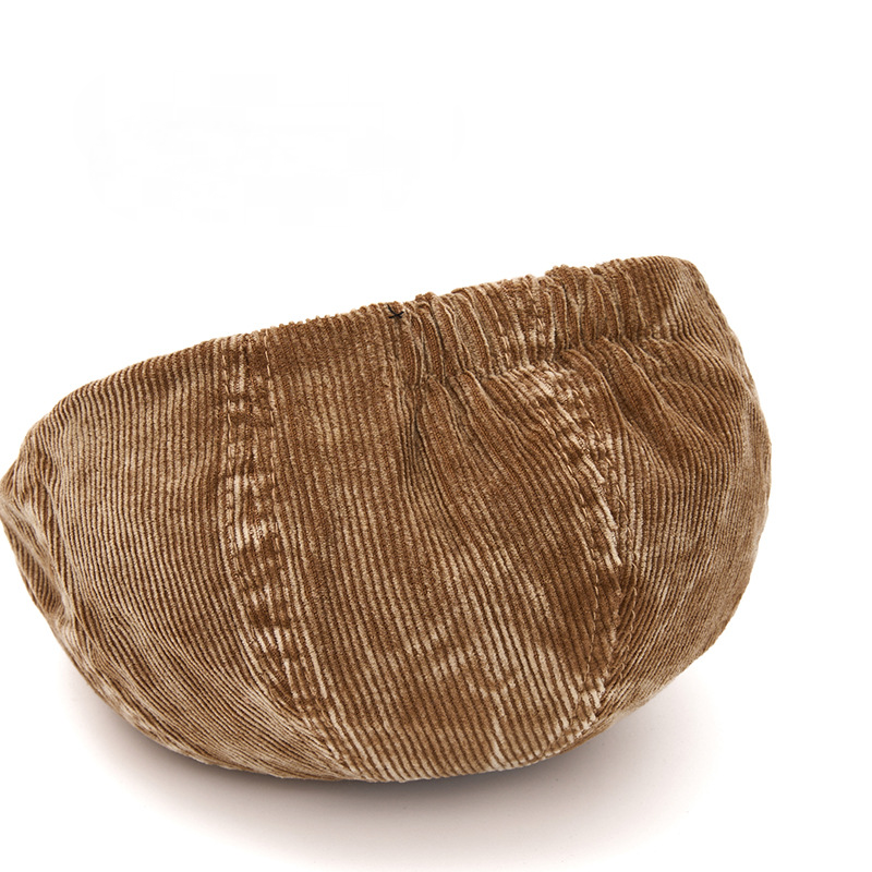 Men Corduroy Newsboy Octagonal Stretch Hat Golf Driving Cabbie Ivy Warm ...