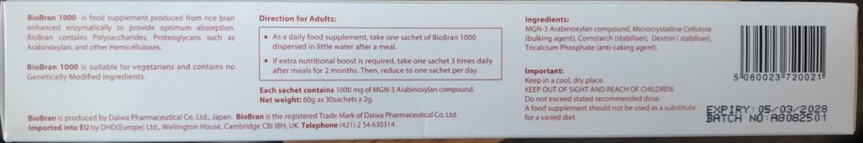 BioBran MGN-3 1000 mg- Immune System Support- 30 Sachets | eBay