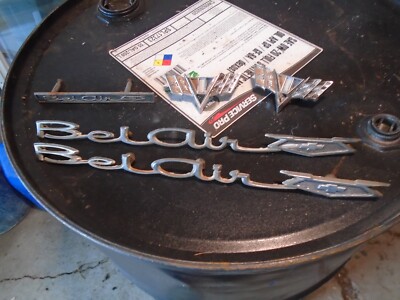 CHEVROLET BELAIR SCRIPT EMBLEMS, BADGES, DASH SCRIPT, L0T OEM1965-66 ...