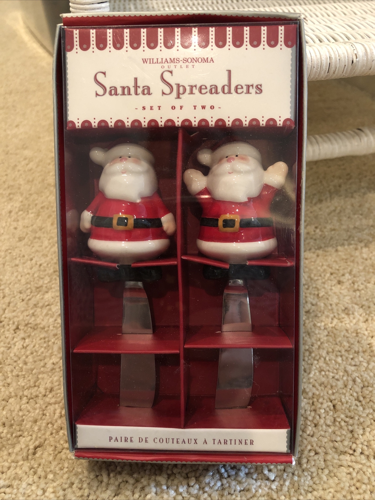 Set of 2 Williams-Sonoma Santa Spreaders New In Box | eBay
