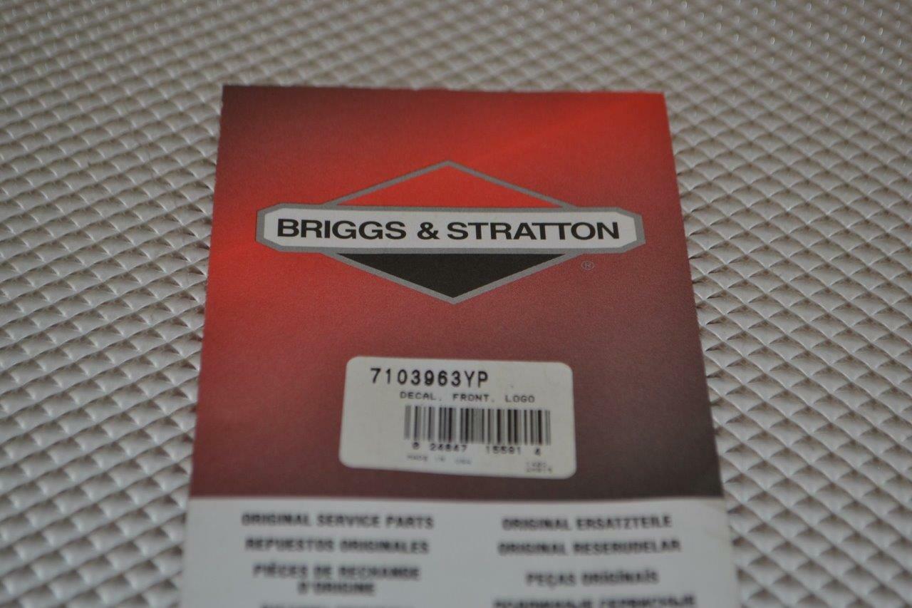 ONE NEW BRIGGS & STRATTON DECAL, LOGO, (SEALED PACKAGE) 7103963YP. | eBay