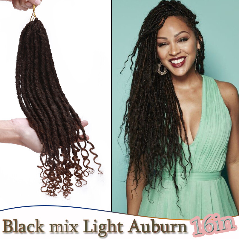 Curly End Dreadlocks Ombre Faux Locs Crochet Afro Twist Braids Hair ...