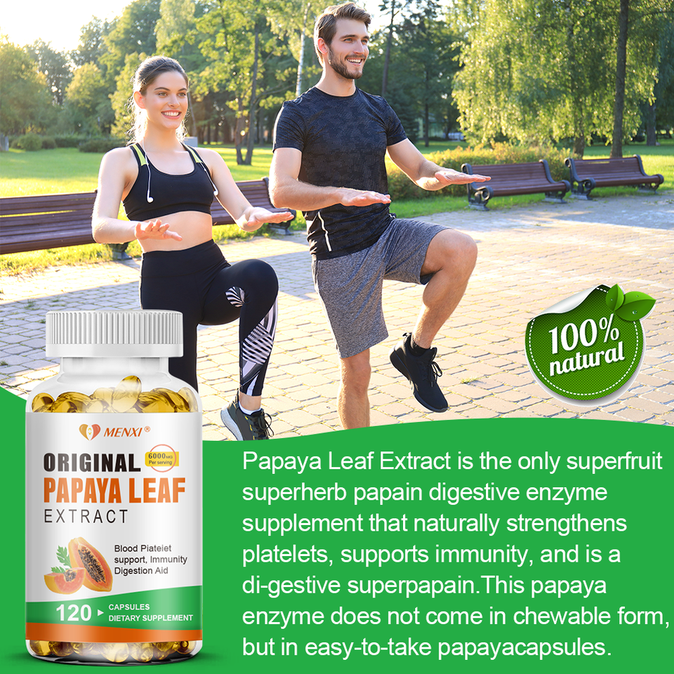 Papaya Leaf Extract Capsules -Support Digestive,Maintain Natural ...