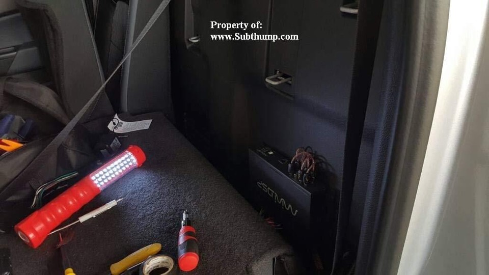 2023 & Up Colorado/Canyon Crew Cab Dual 10 Downfire Subwoofer Box by ...