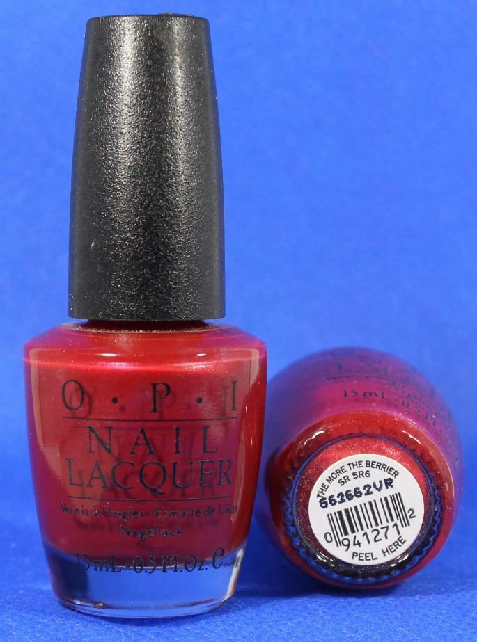 O.P.I. opi Nail Lacquer # SR 5R6 The More The Berrier (Rich Berry Red ...