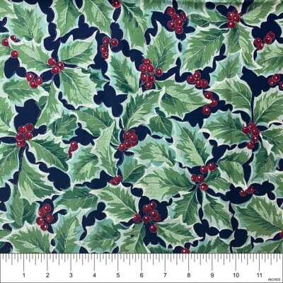 Christmas Holly by Kesslers Cotton Quilt Fabric Quilt, Sew, Craft | 35 ...