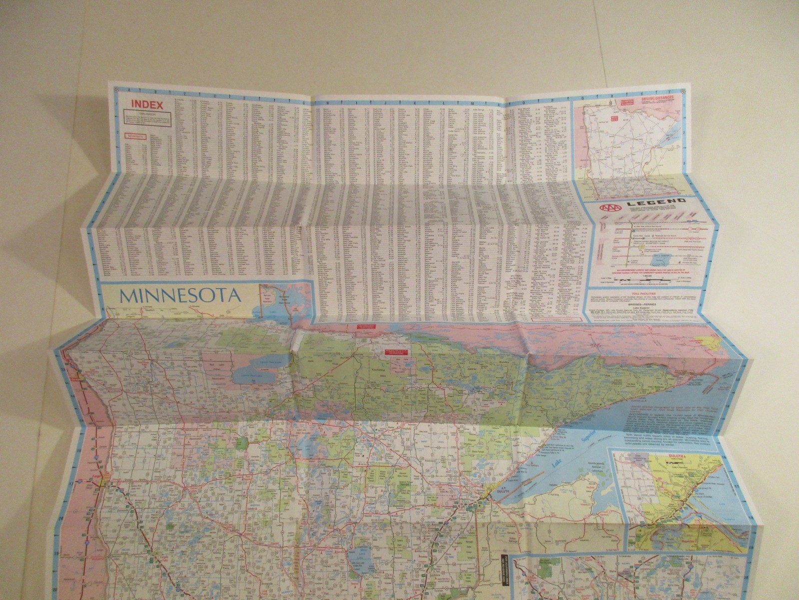 AAA Minnesota Wisconsin Travel Road Map | eBay