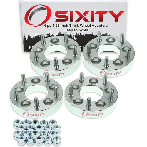 4pc 5x4.5" to 5x5" Wheel Spacers Adapters 1.25" for Jeep Compass ...
