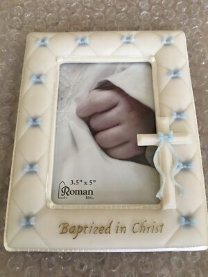 New Roman Inc. Baptism Photo Picture Frame Boy 3.5” x 5” | eBay