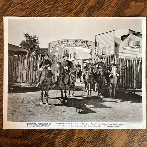 1939 Geronimo! Black & White Movie Still Photograph 8x10 Paramount ...