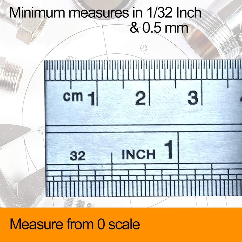 YYJ HOME Metal Ruler, 12 inch Ruler and Rule 30 Clear,Silver | eBay