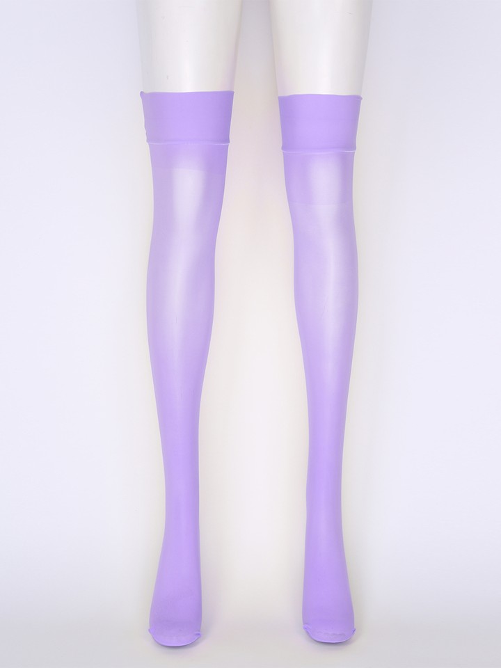 US Women Sheer Thigh-High Stockings Hold Up Stockings Over Knee ...