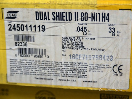 ESAB DUAL SHIELD II 80-NI1 H4 MIG WELDING WIRE 1.2mm 0.045" 15kg ...