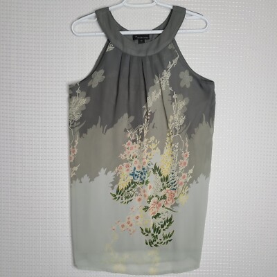 Twenty One Womens Sz Medium Gray Japanese Cherry Blossom Halter Top ...