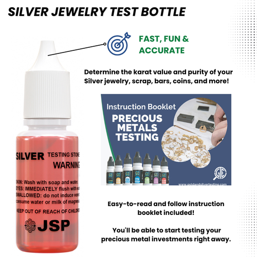 2 Silver Testing Solution Test Purity Scrap Jewelry Precious Metals ...