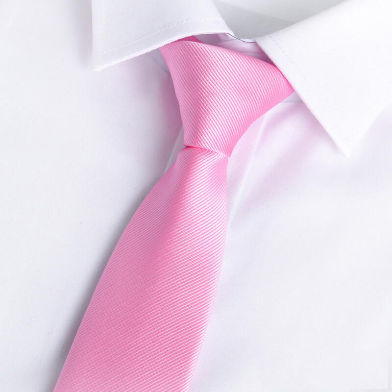 Fashion Men's Plain Tie 6cm Skinny Necktie Slim Narrow Zip Up Neck Ties ...