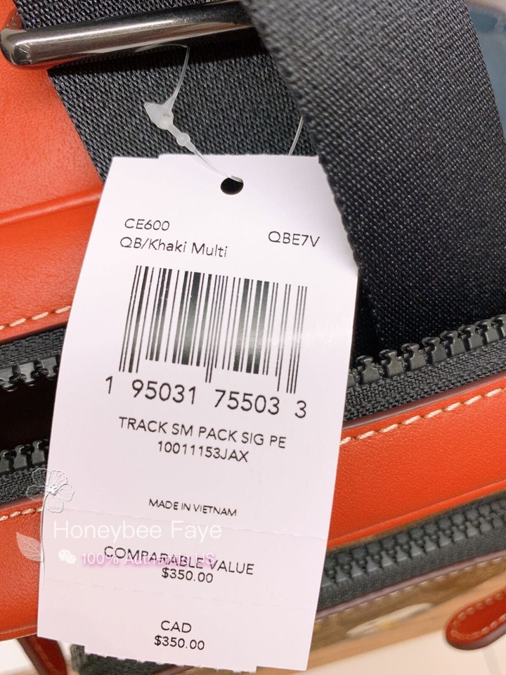 NWT Coach Track Pack 14 In Signature Canvas CL410 | eBay