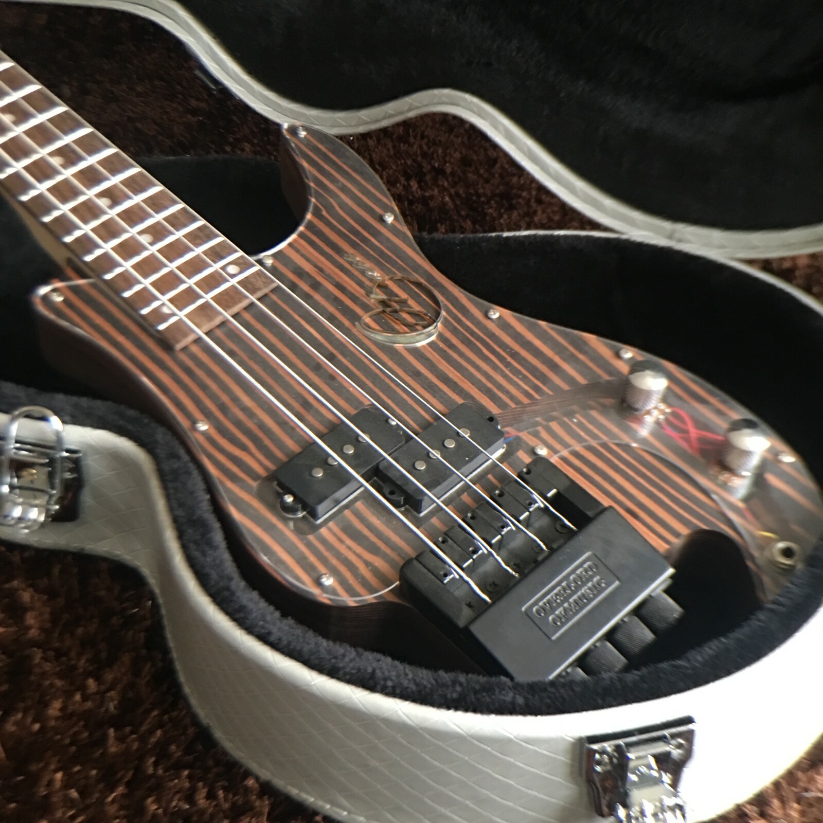 Musoo brand electric bass headless bass zebra wood body | eBay