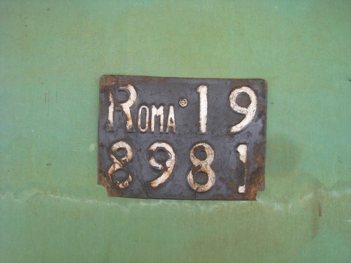 ITALY RARE REAR ROMA METAL LICENSE PLATE VATICAN ITALIAN NUMBER PLATES ...