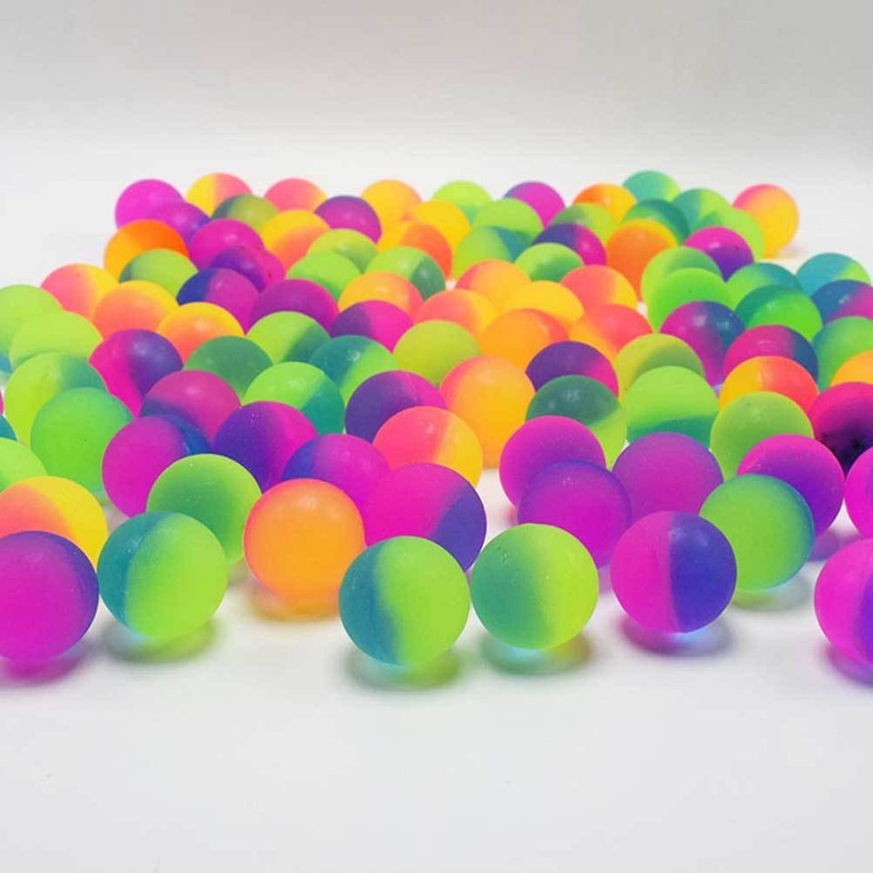 35Pcs 32mm Bouncing Ball Double Colors Machine Ball Dull Polish Kids ...