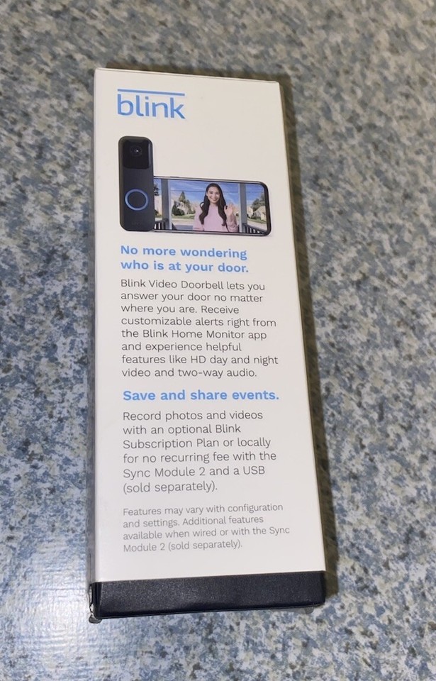 Blink Video Doorbell Camera Wired / Wireless Two Way Audio HD video ...