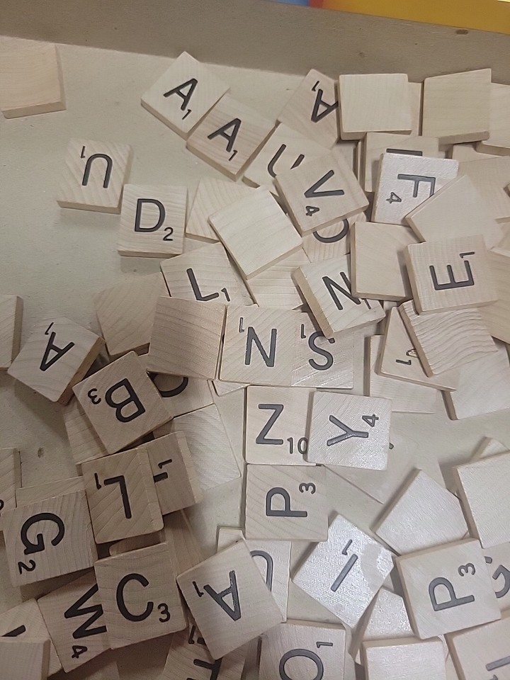 Original Wood Scrabble Game Tiles with Engraved Letters - Lots Of 5 ...