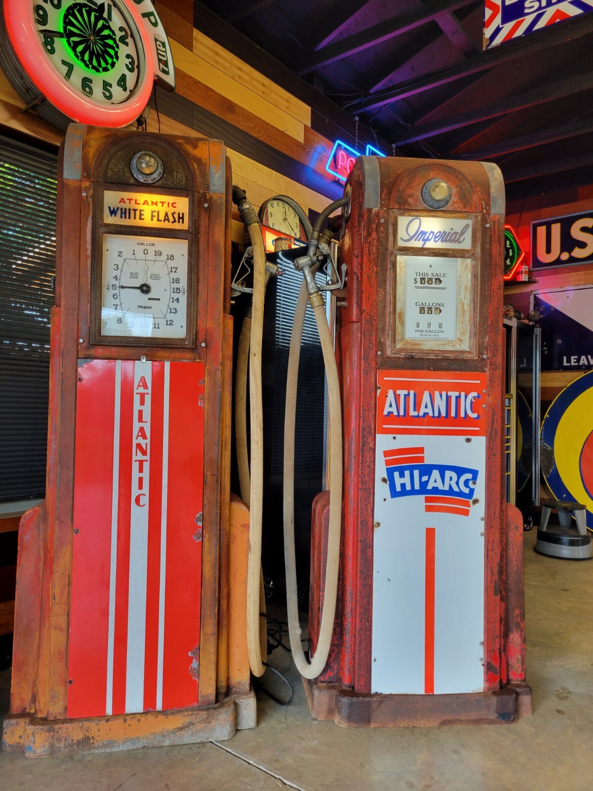 Wayne 866 Gas Pump - Wayne 60 Gas Pump - Set Of 2 - All Original With ...