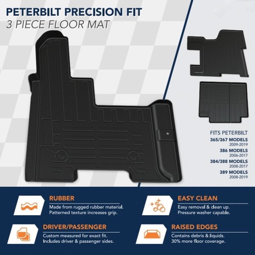 Peterbilt Floor Mats Set Fits PB 389/388/384/386/365/367 Precision Fit ...