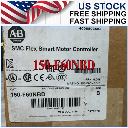 New Allen Bradley 150-F60NBD SMC Flex Smart Motor Controller 150F60NBD ...