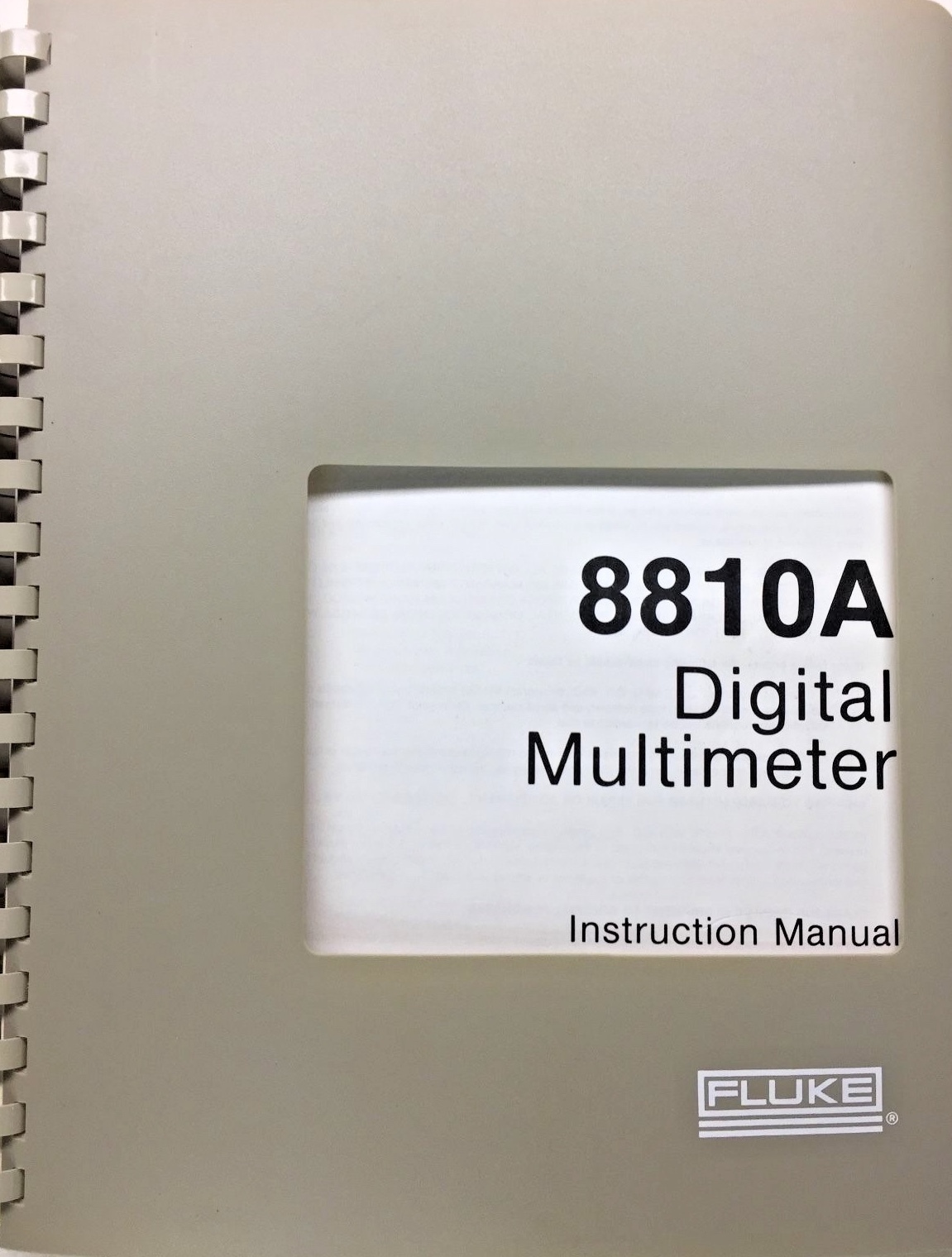 Fluke 8810A Digital Multimeter Instruction Manual P/N 472472 | eBay