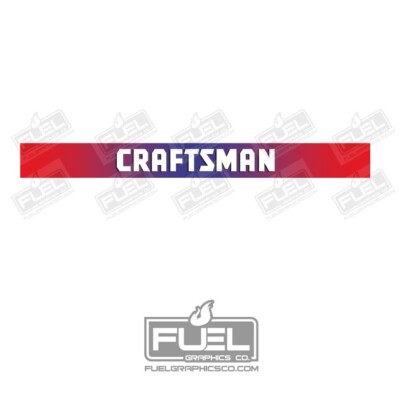 Craftsman GT5000 Lawnmower Premium Vinyl Decal - 12.5" wide x 1.25 ...