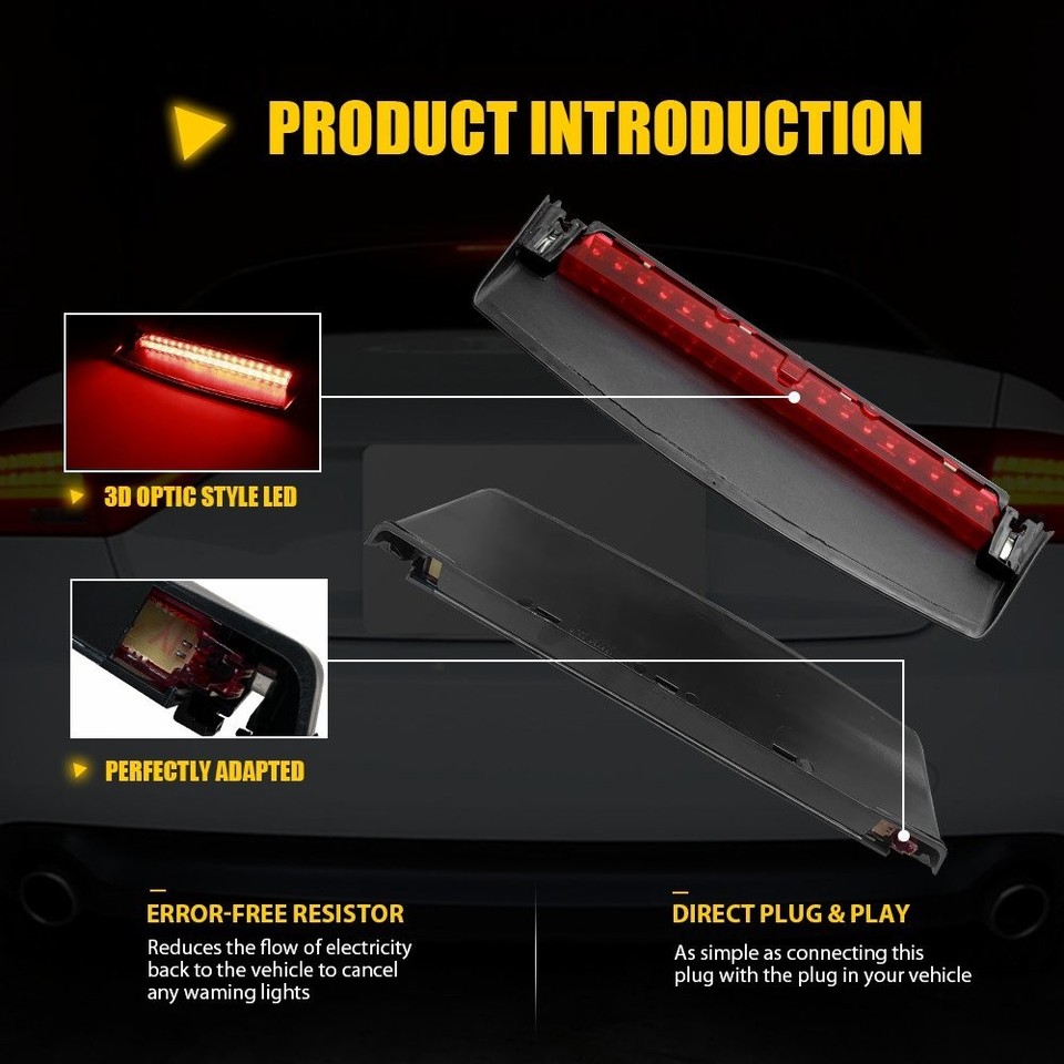 LED Third Brake Light Red Lens 1-10X For Audi A5 S5 2-Door Coupe 2008 ...
