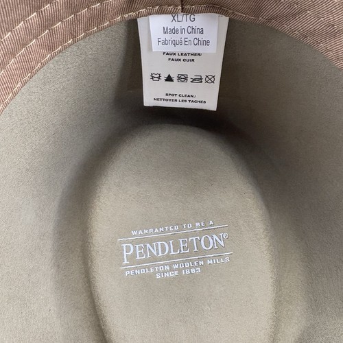 Pendleton Getaway Hat Men XL Wool Felt Faux Leather Crushable/Water Repellant | eBay