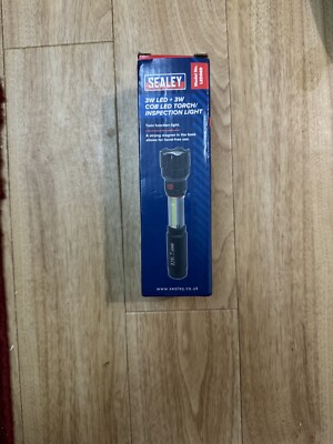 Sealey Torch/Inspection Twin Function Light 3W LED + 3W COB LED - Black ...