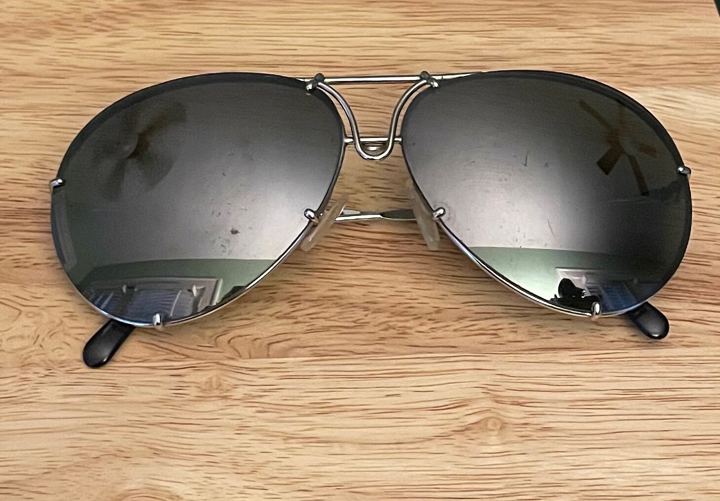 Porsche Design Prototype aviator sunglasses silver re… - Gem