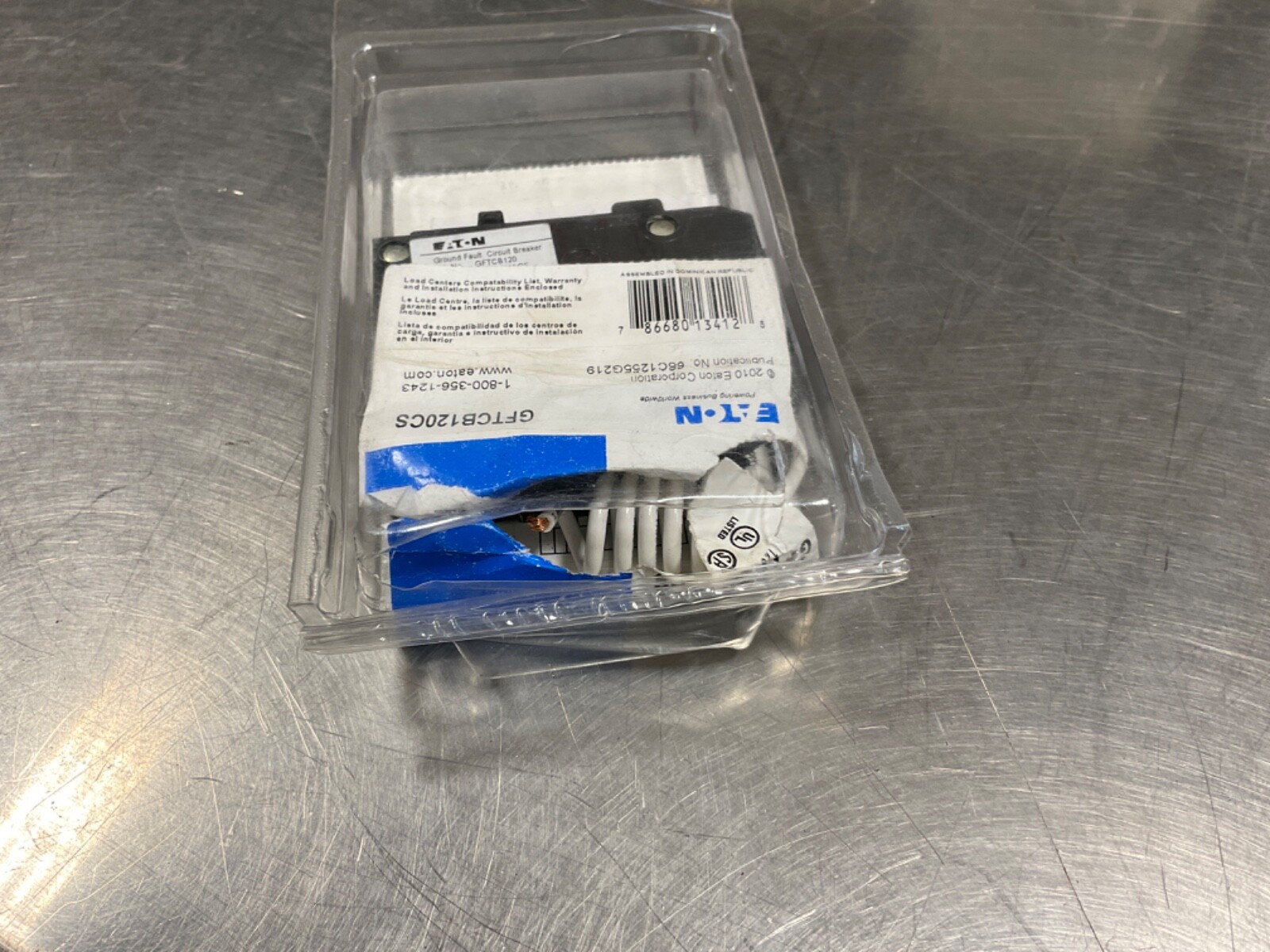 Eaton 20 Amp Single Pole Self Test Ground Fault Circuit Breaker ...