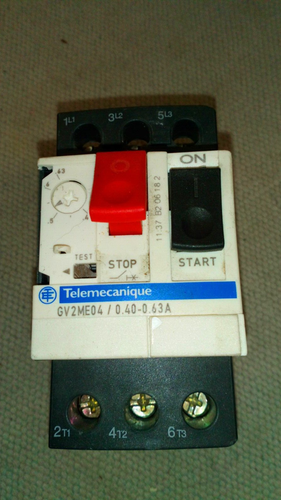 Telemecanique Moteur Disjoncteur GV2ME04 0.4-0.63 Amp, 3-Phase | eBay