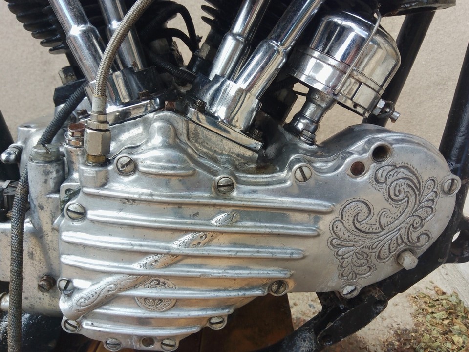 1963 Harley Panhead motor engine shovelhead top dual plug real deal | eBay