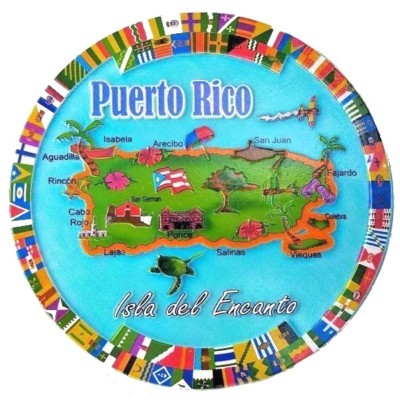 6" Inchs Puerto Rico Island Home Decorative Plate Wall, Table Rican ...