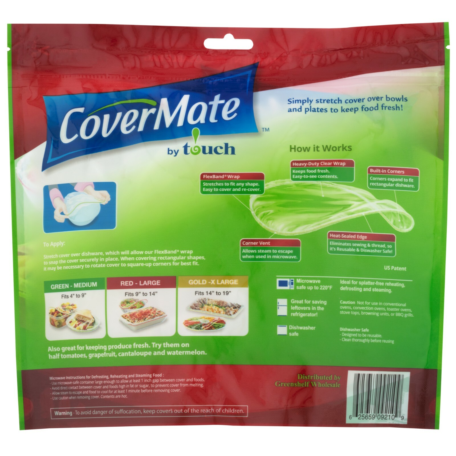 CoverMate Stretch to Fit Food Covers 6 x 10 cover variety Packs Free ...