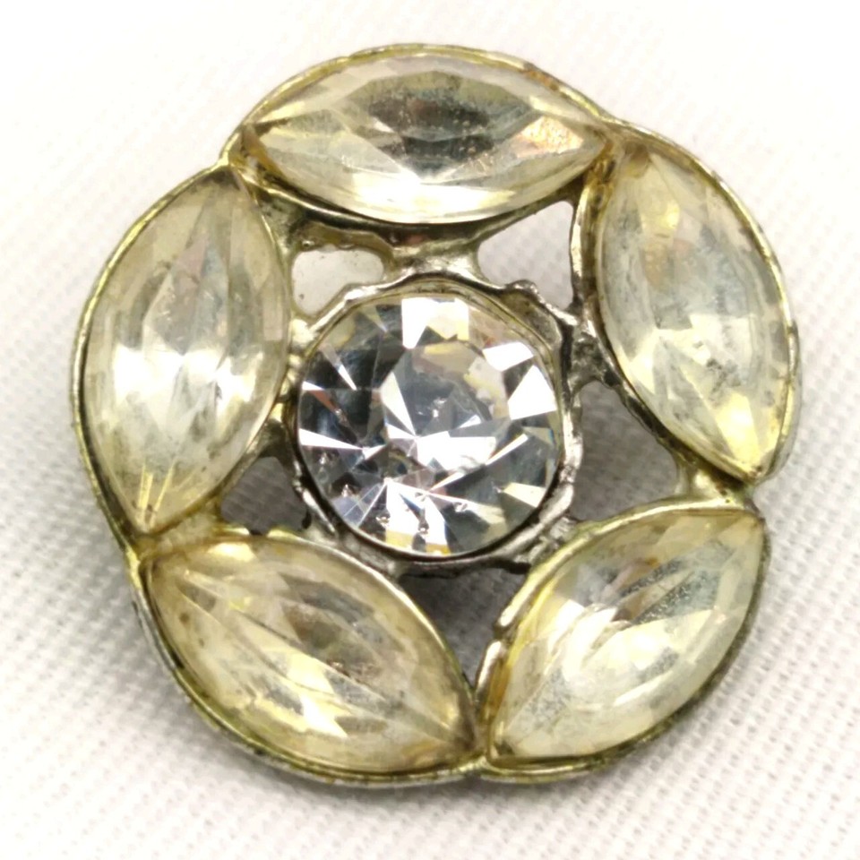 Rhinestone Jeweled Fancy Vintage Single Button | eBay