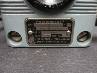 Transformers - Superior Electric Powerstat Variable Transformer